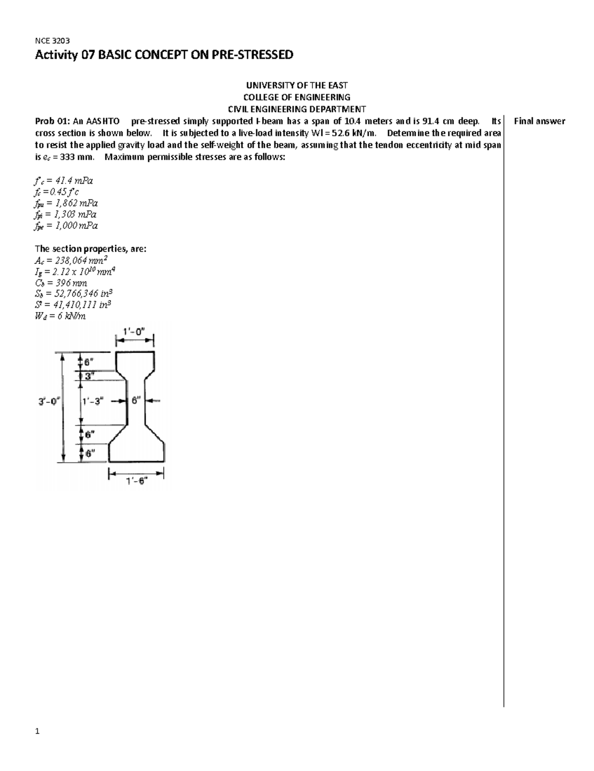 Activity 07 Basic Concept - NCE 3203 1 Activity 07 BASIC CONCEPT ON PRE ...