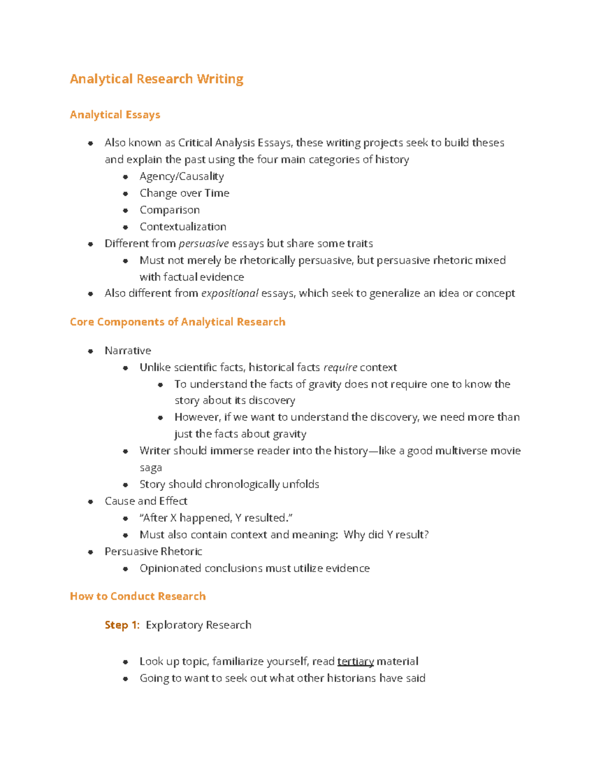 HST 103 Analytical Research Writing - Analytical Research Writing ...