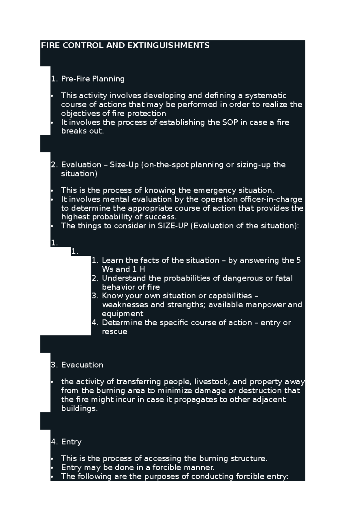 Activity no4 poly - polygraph - FIRE CONTROL AND EXTINGUISHMENTS 1. Pre ...