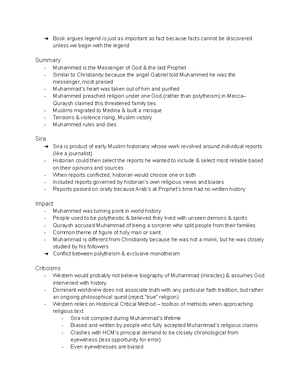 RLST 1001 Professor Dallavalle Reading Essay 4 - Many arguments debate ...
