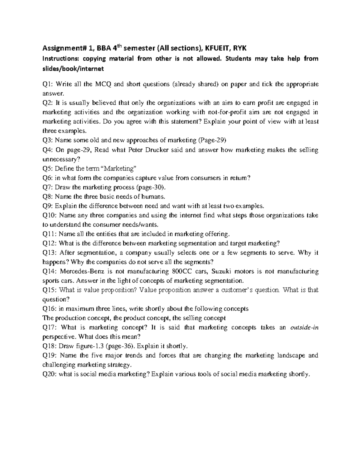 Marketingassignment 1 Warning Tt Undefined Function 32 Assignment 1 Bba 4th Semester