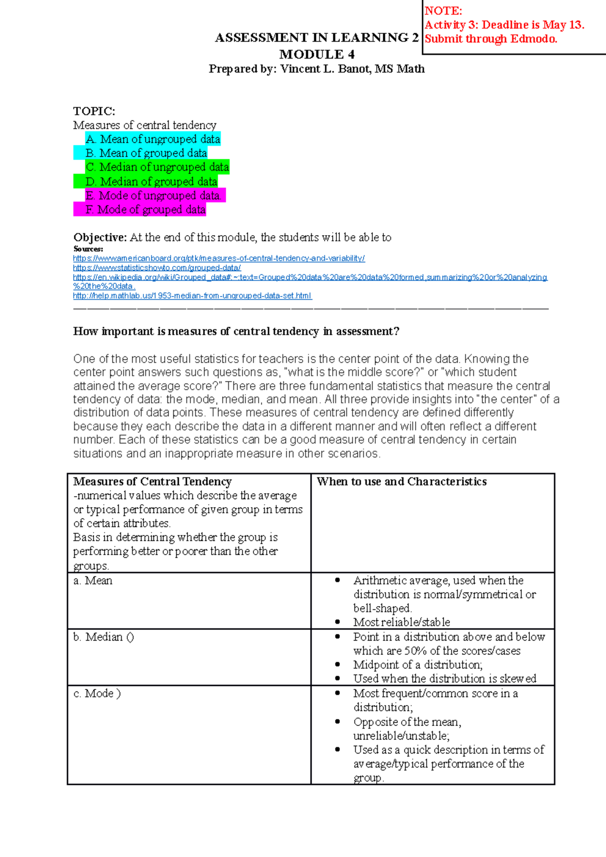 Assessment-IN- Learning-2-Module-4- Updated-2022 - ASSESSMENT IN ...