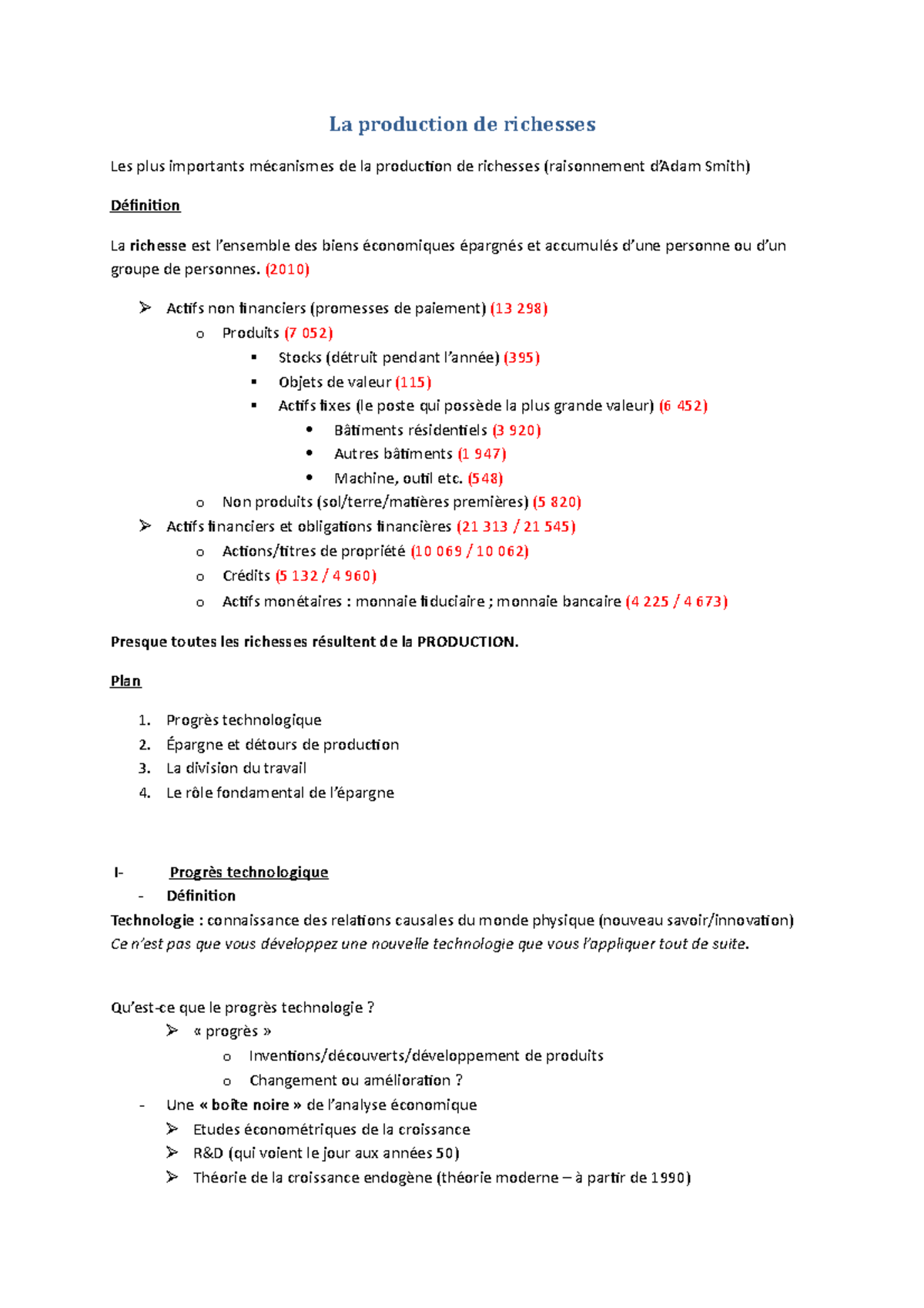 01 La production de richesses Macroéconomie - La production de ...