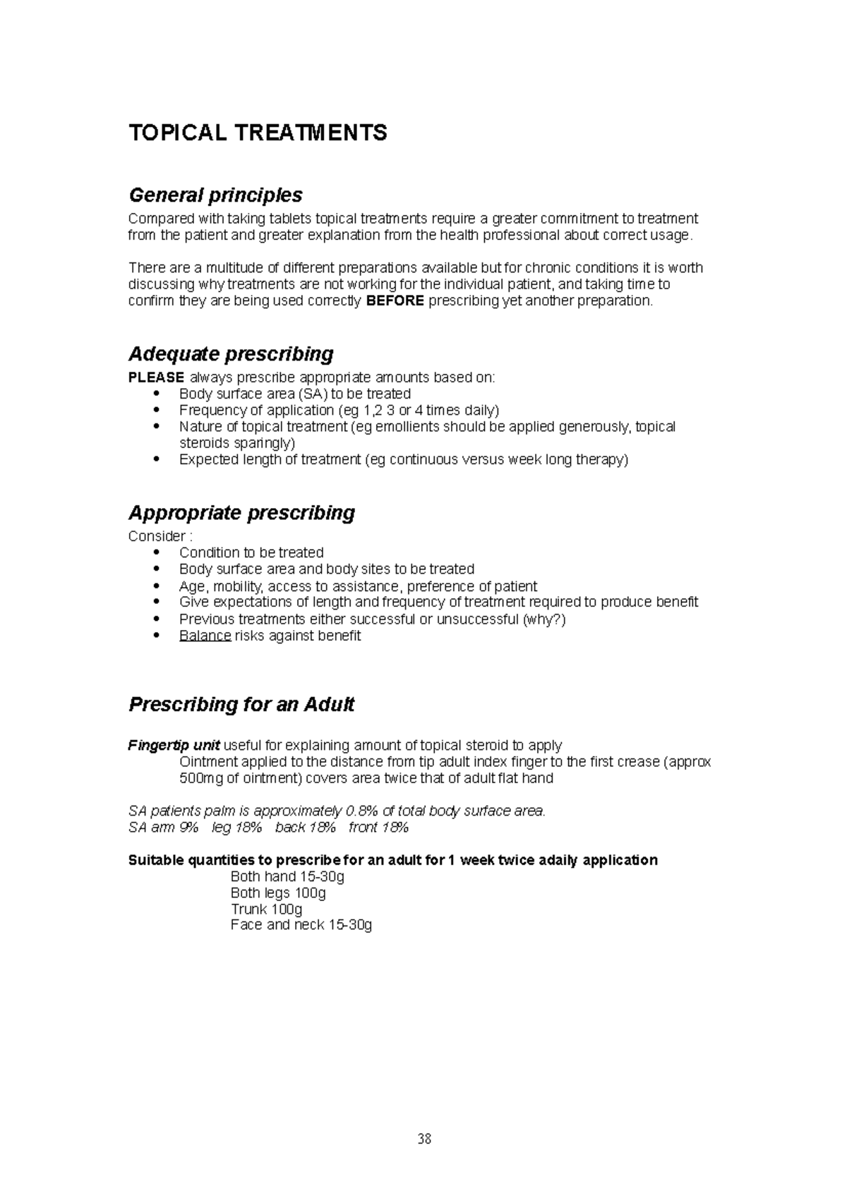 Lecture notes, lecture 14 - Topical treatments - TOPICAL TREATMENTS ...