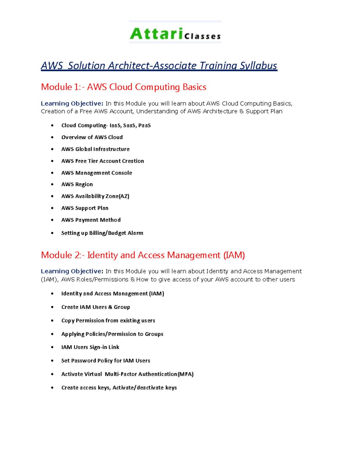AWS-Training-Curriculum - AWS Solution Architect-Associate Training ...