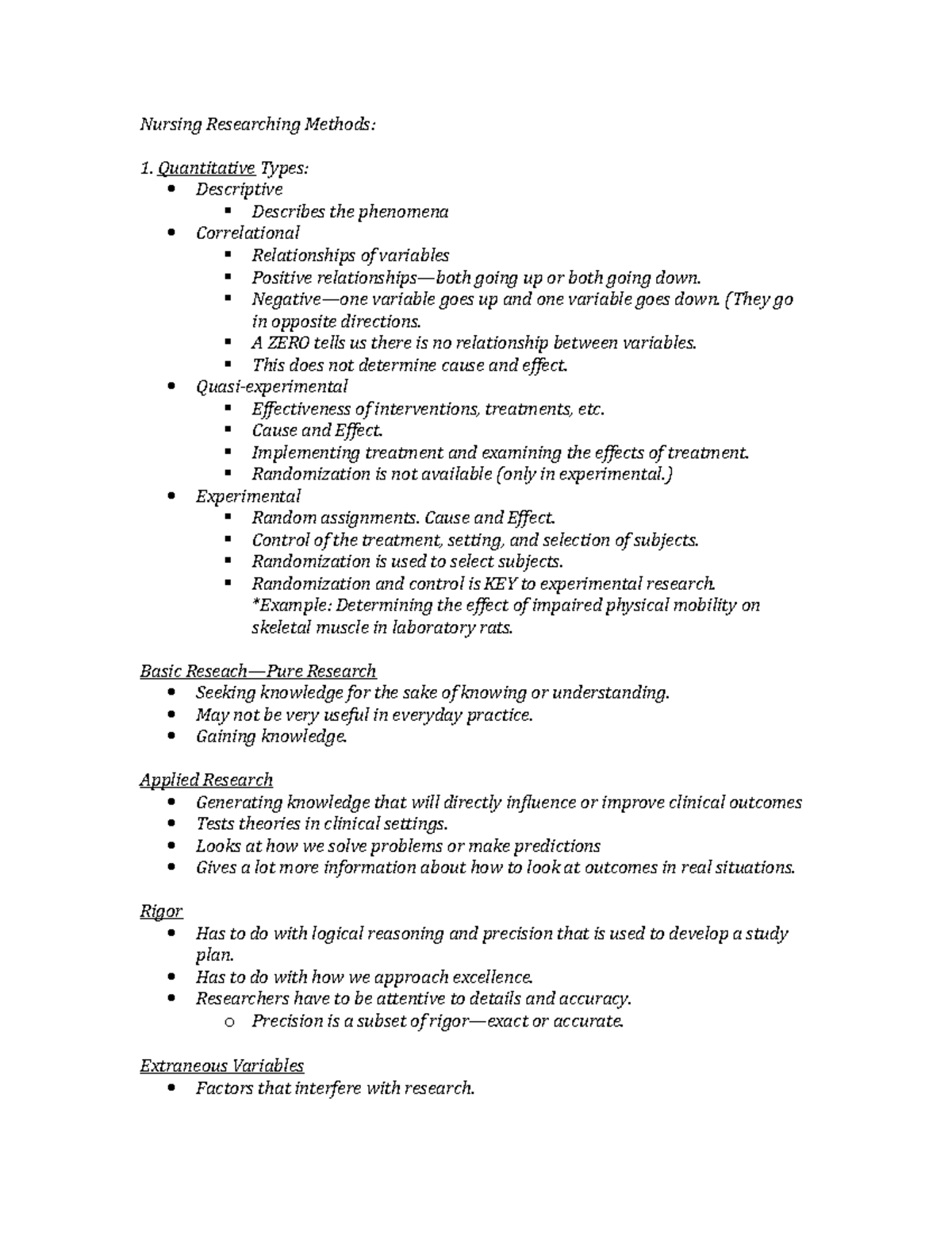 Nursing Researching Methods - Nursing Researching Methods: Quantitative ...
