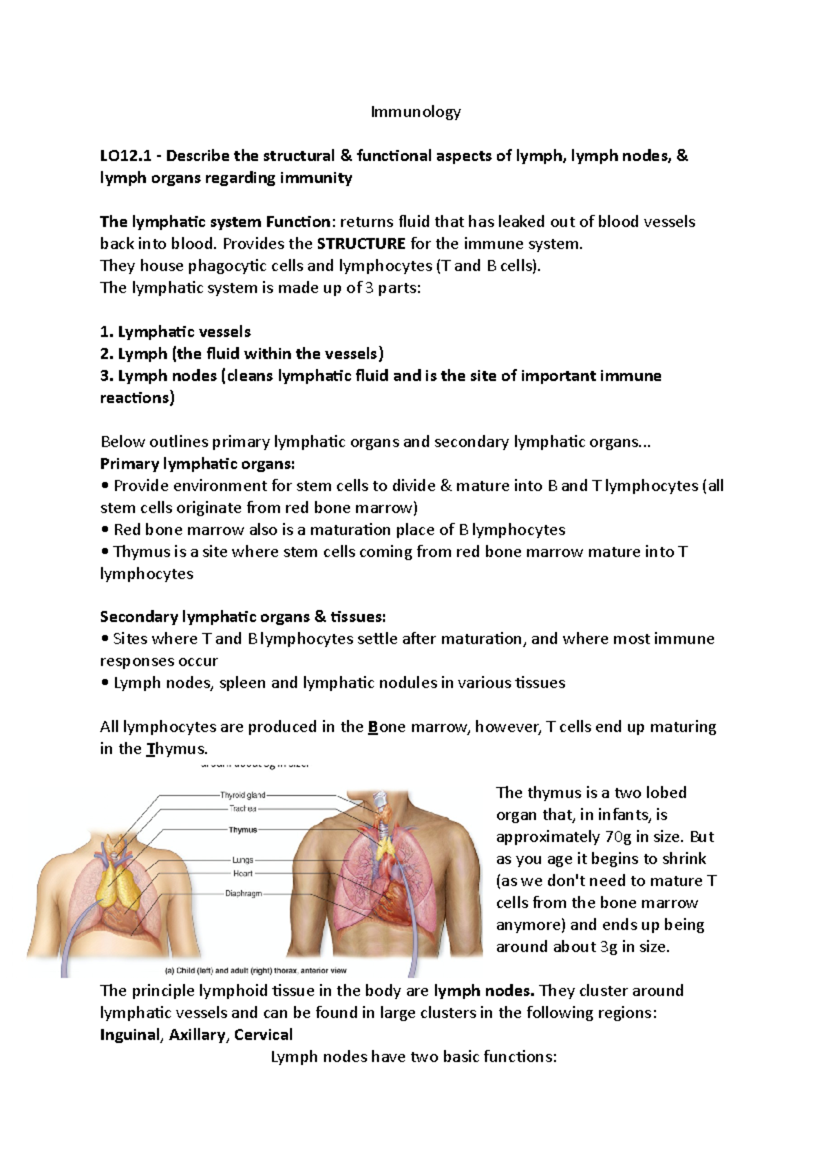 Immunology - notes - Immunology LO12 - Describe the structural ...
