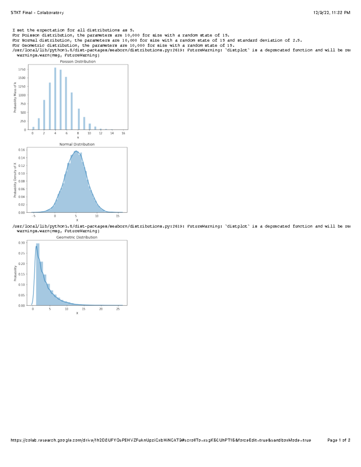 STAT 205 Final Code - STAT Final - Colaboratory 12/9/22, 11:33 PM - Studocu