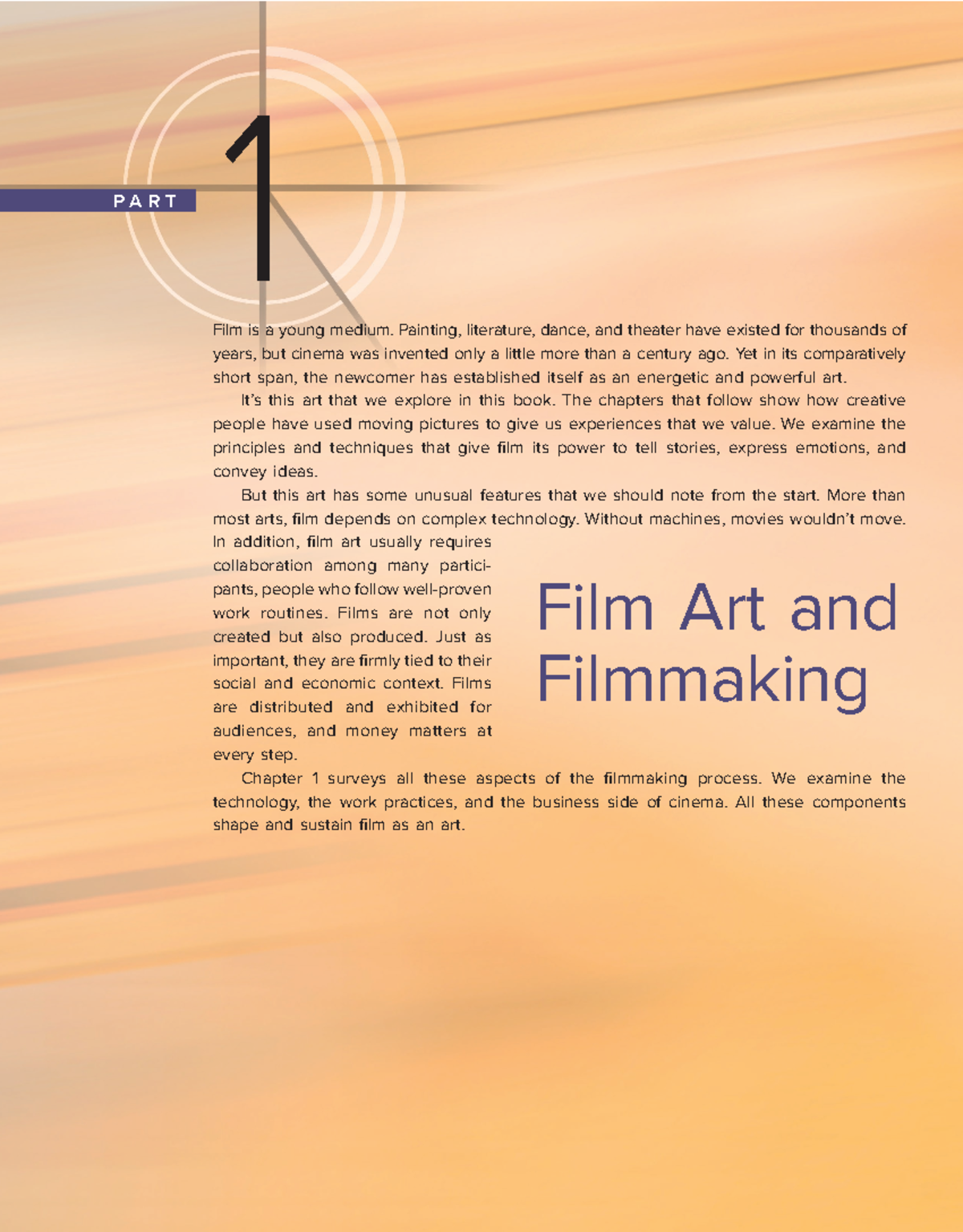 Ch 1 Film as art - Discusses Film as Art - Film is a young medium ...