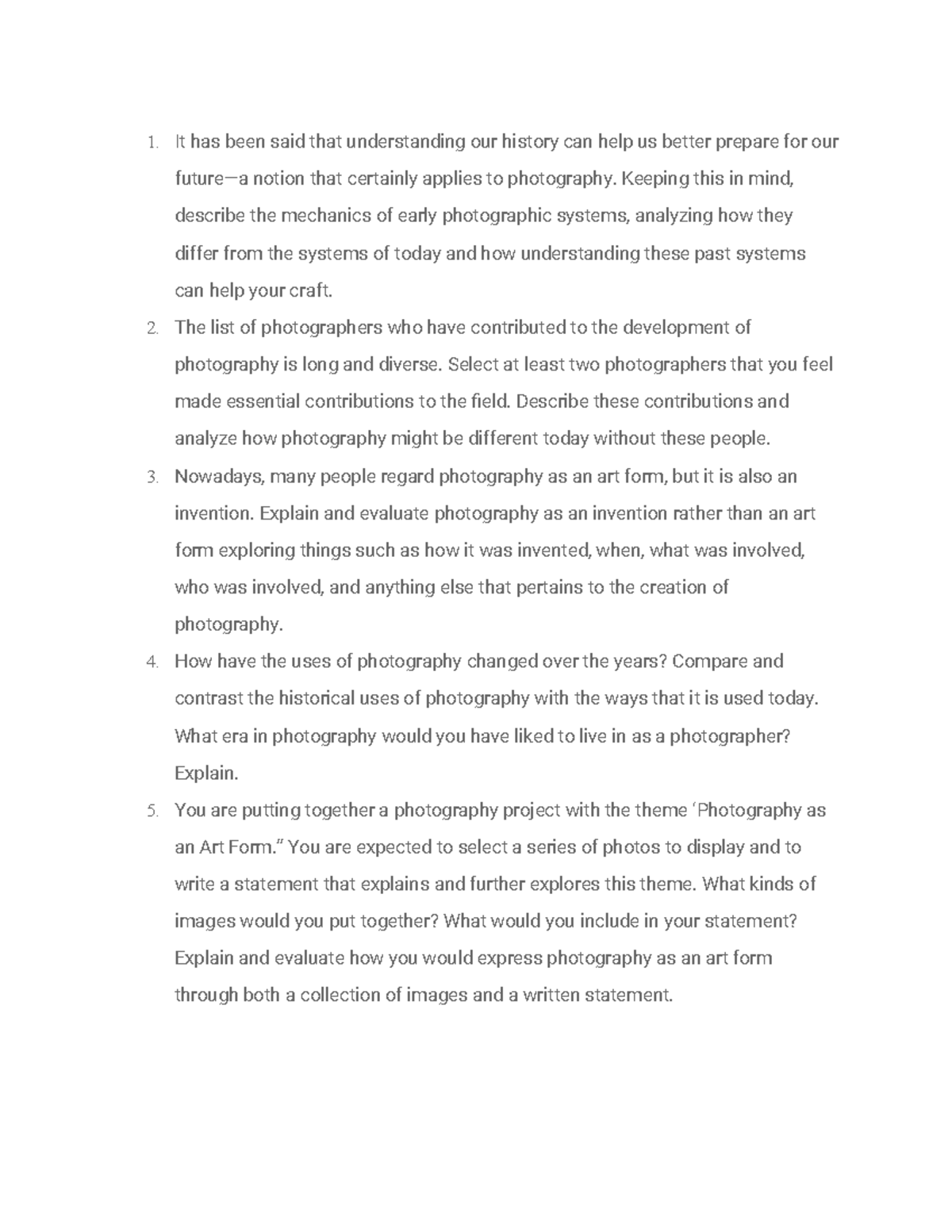 Photography lecture notes. Photography Lecture notes. Photography ...