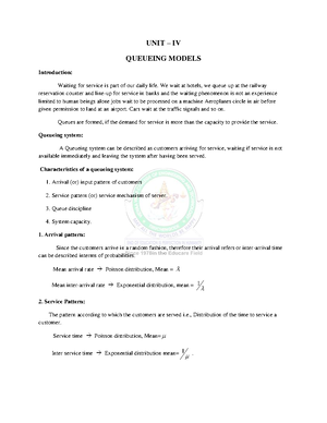 Exponential and Normal' distribution - Probability and Queueing Theory - Studocu