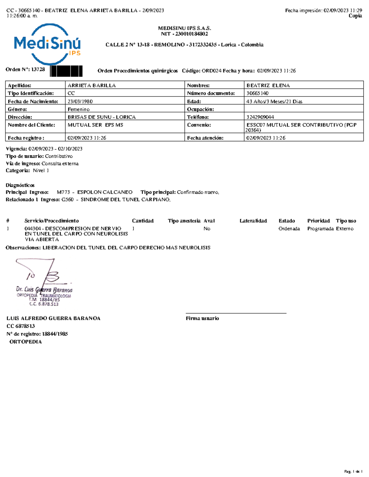 Mostrar Impresion Form compress - Pag. 1 de 1 Vigencia: 02/09/2023 - 02 ...