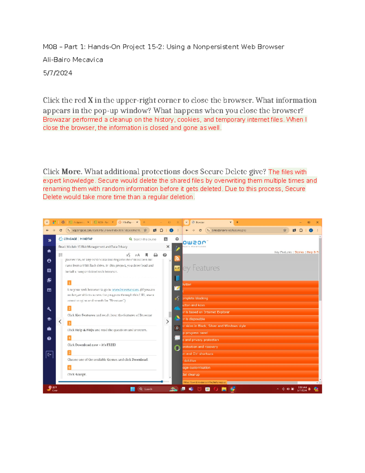 M08 - Part 1 Hands-On Project 15-2 Using a Nonpersistent Web Browser Mecavica - M08 – Part 1 ...