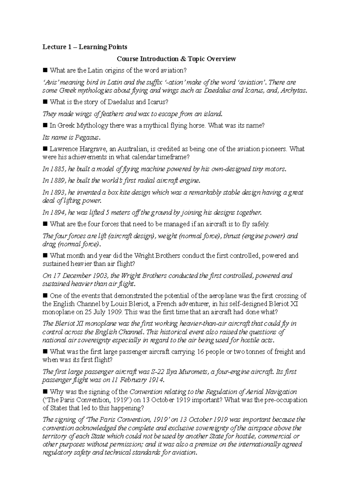 Lecture 1 - Learning Point - Lecture 1 – Learning Points Course ...