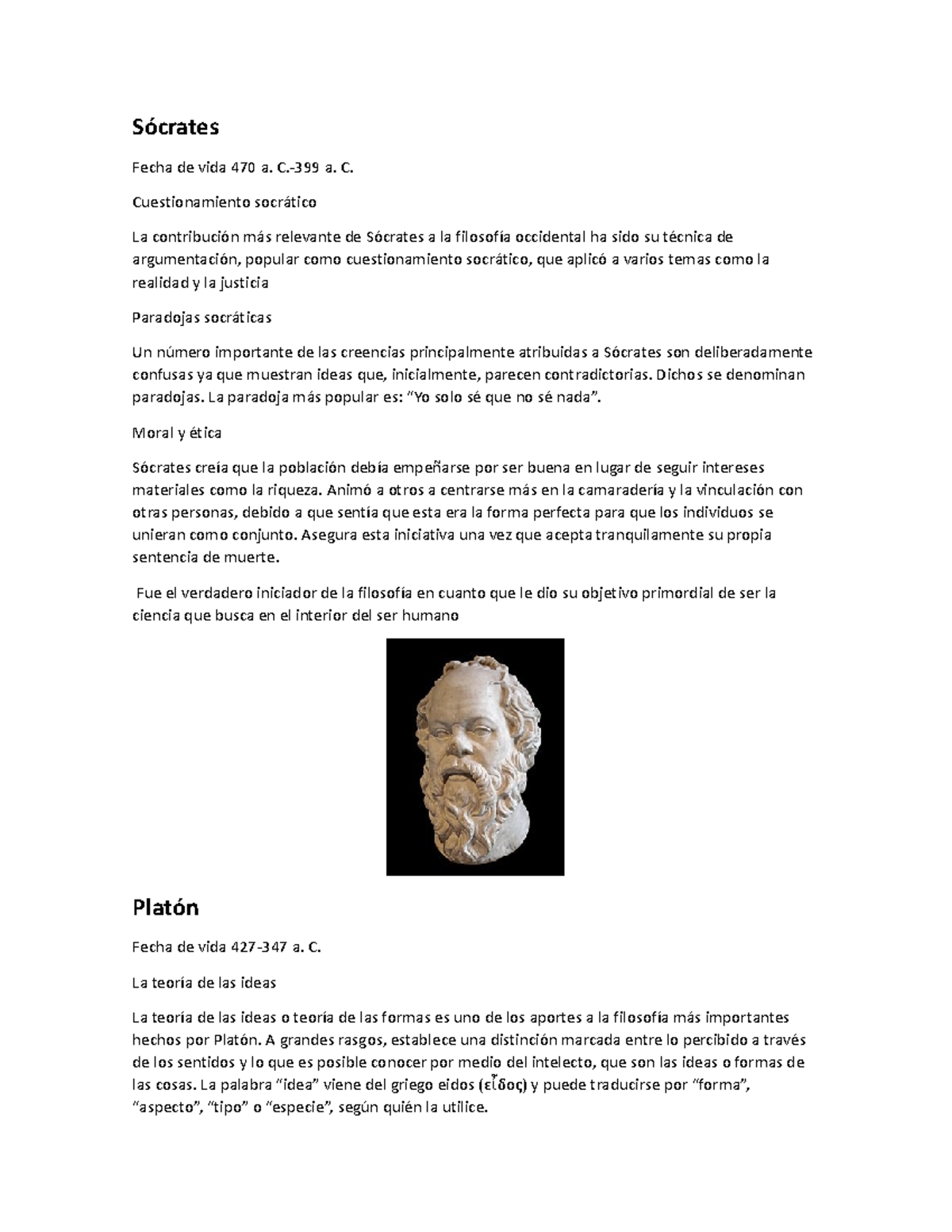Sócrates - asasdas - Sócrates Fecha de vida 470 a. C.-399 a. C ...