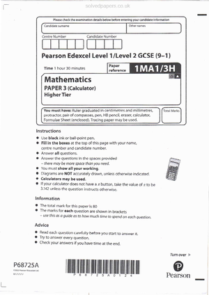Pythagoras-answers - use honestly - Name: Exam Style Questions ...