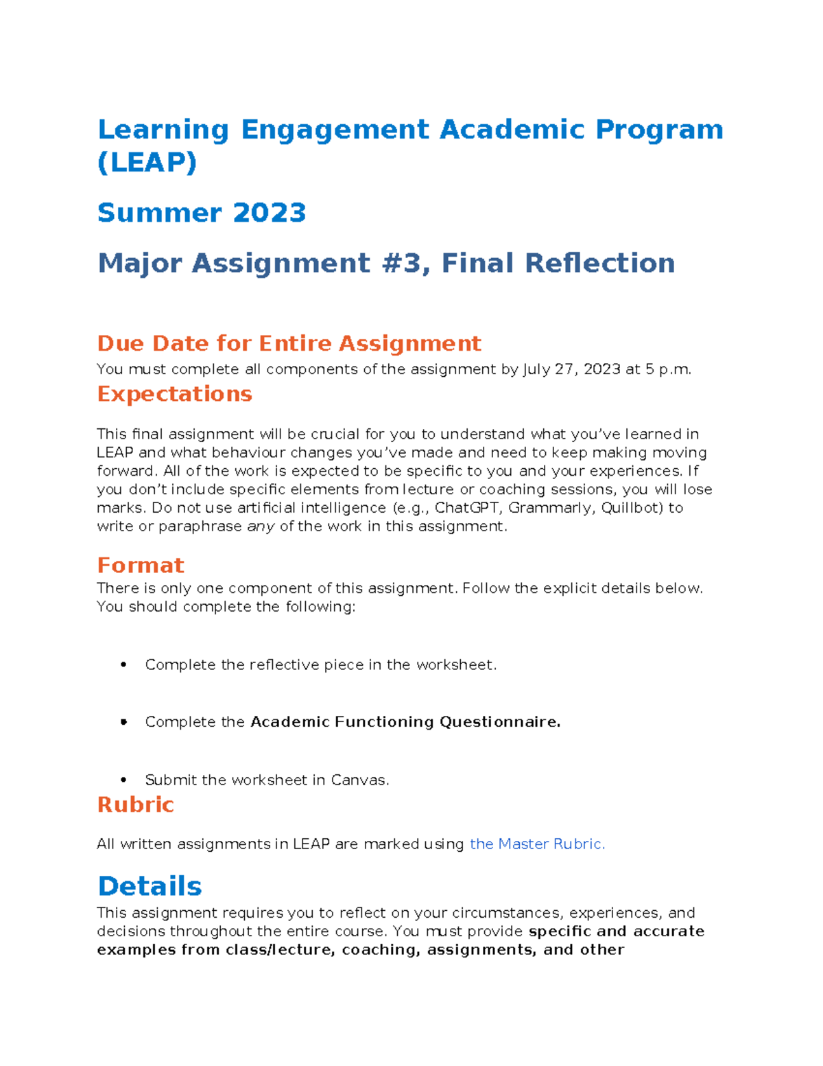 Document - It is a tutorial - Learning Engagement Academic Program ...
