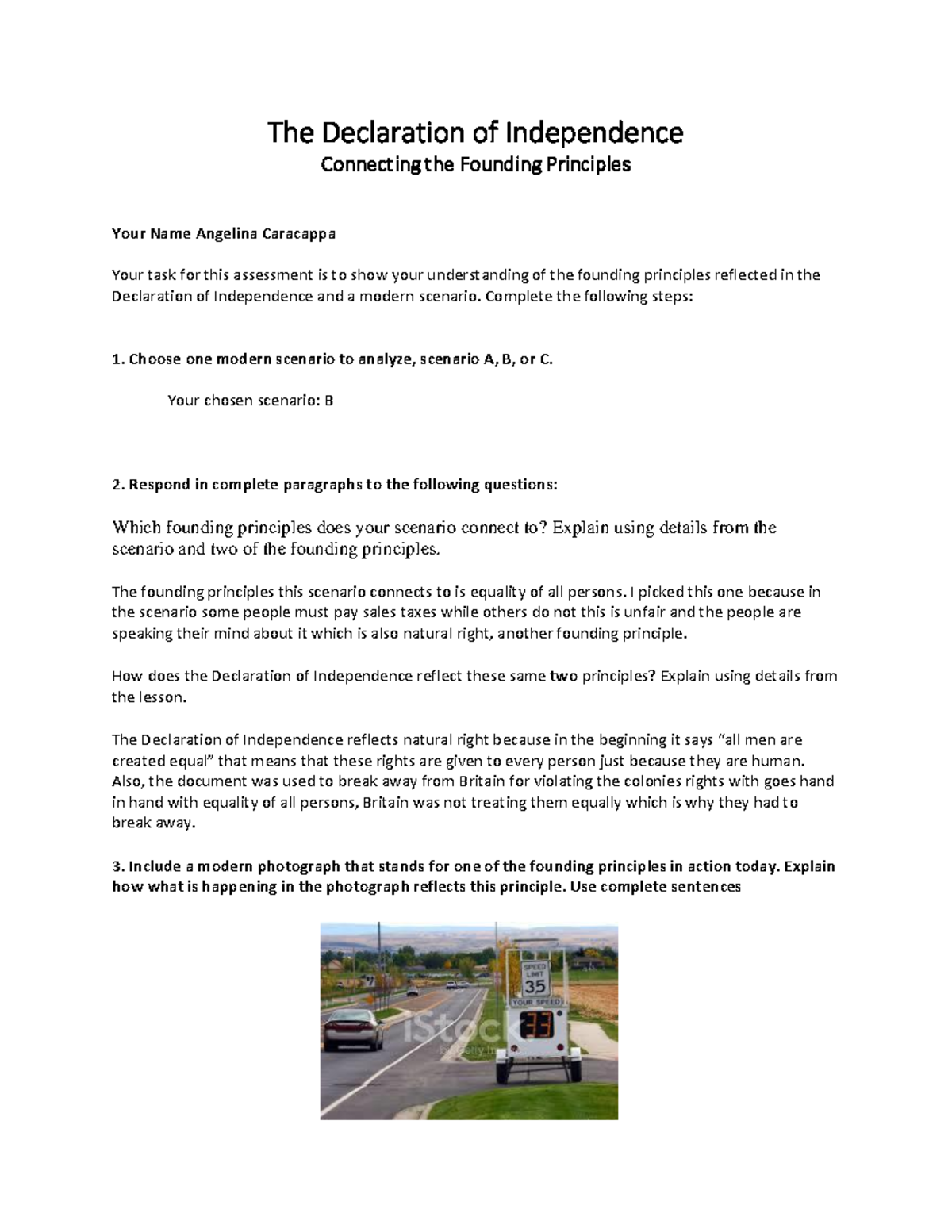 The declaration of independence template 3 - The Declaration of ...