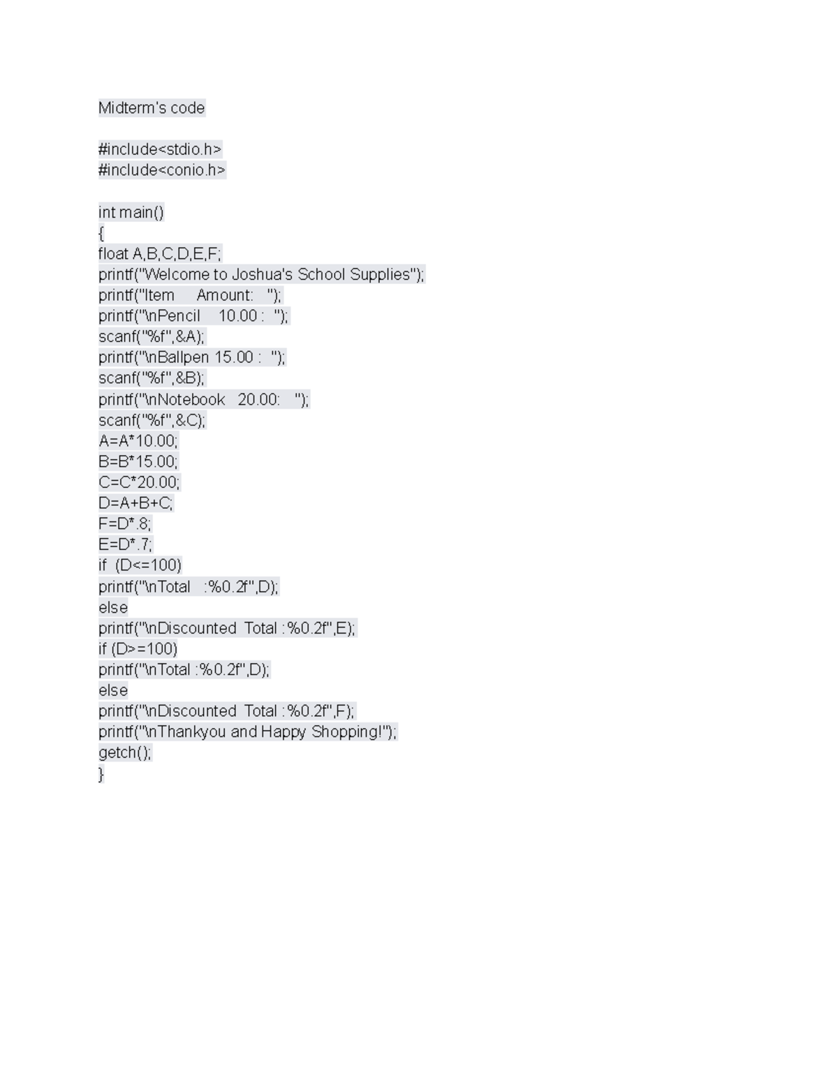 CODE sadsad asd asd asdsa32345125312321321321321321321 - Midterm’s code ...