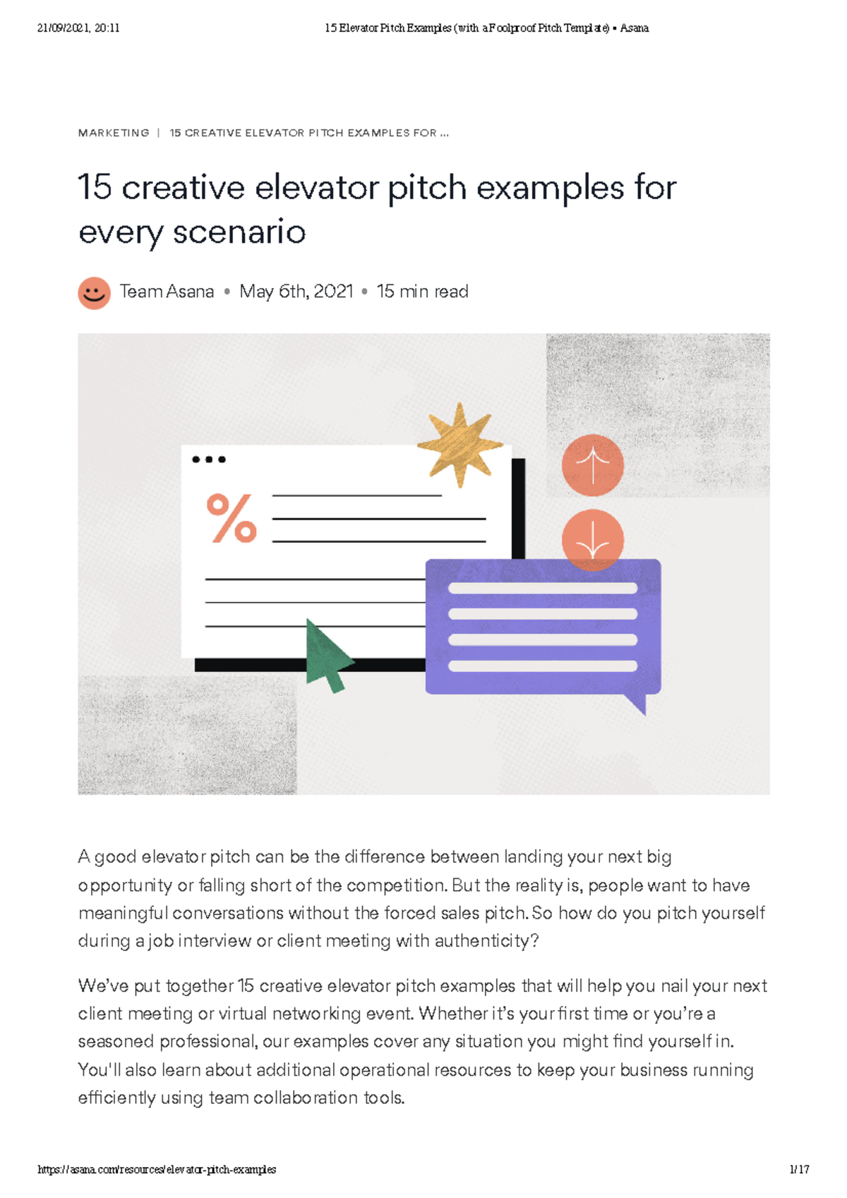 Elevator Pitches - Reading - MARKETING | 15 CREATIVE ELEVATOR PITCH ...