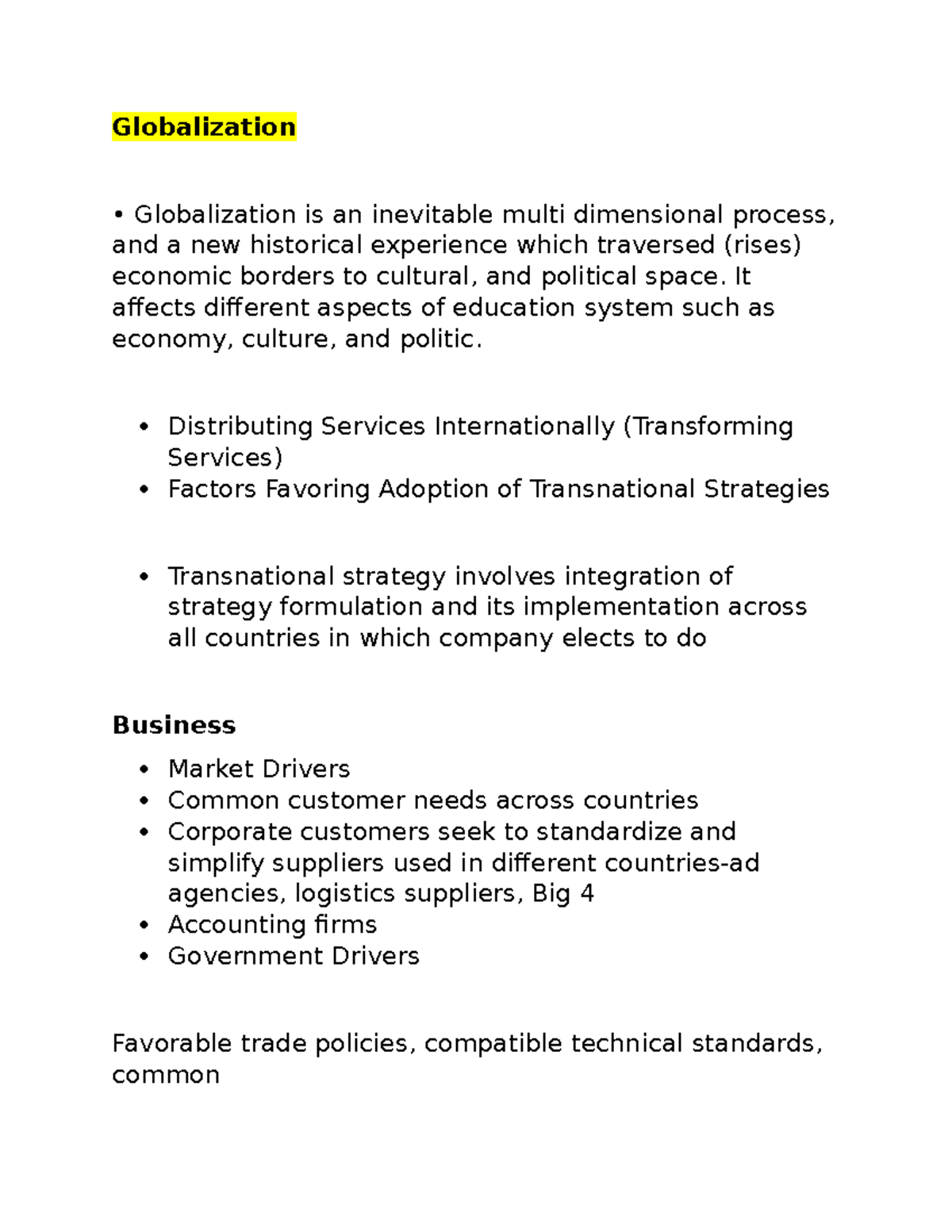 Entrepreneurship - Globalization - Globalization Globalization is an ...