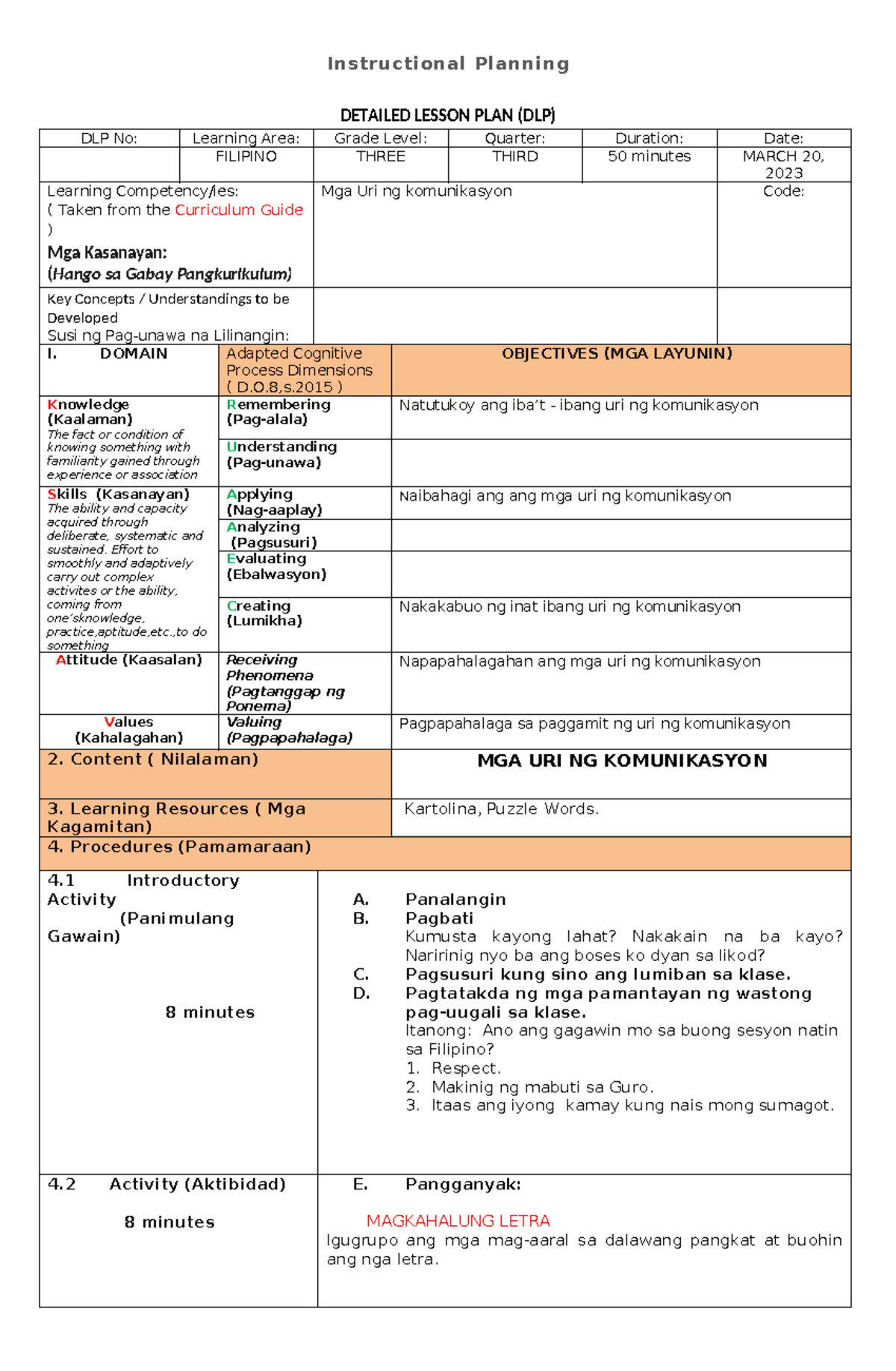 Filipino-LP - It's more lectures in Filipino Sub - Instructional ...