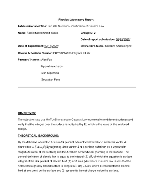 Physics Laboratory Report 217 RC circuits - Physics Laboratory Report ...