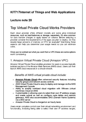 KIT717 Internet of Things and Web Applications lecture note 13 What are ...