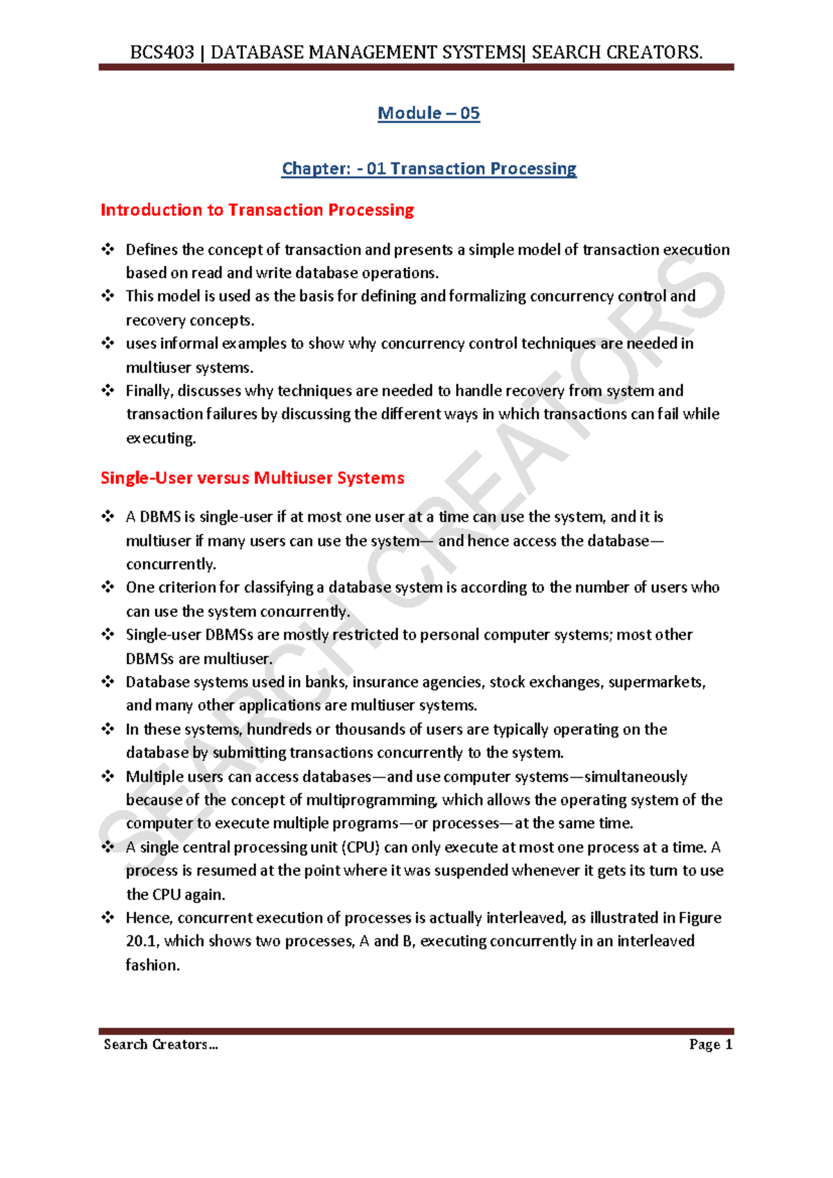 Dbms Module 05 A Database Management System Dbms Refers To The Technology For Creating And