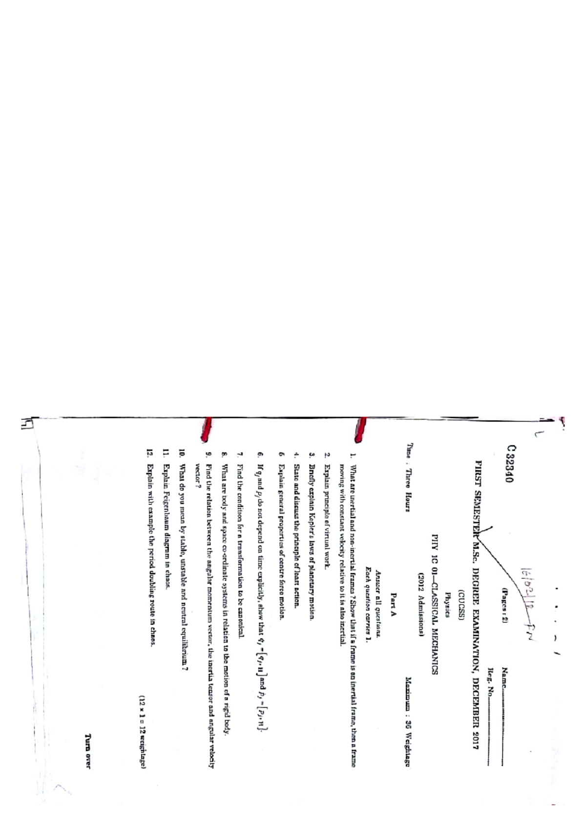 Classical Mecanics - Msc Applied physics - Studocu