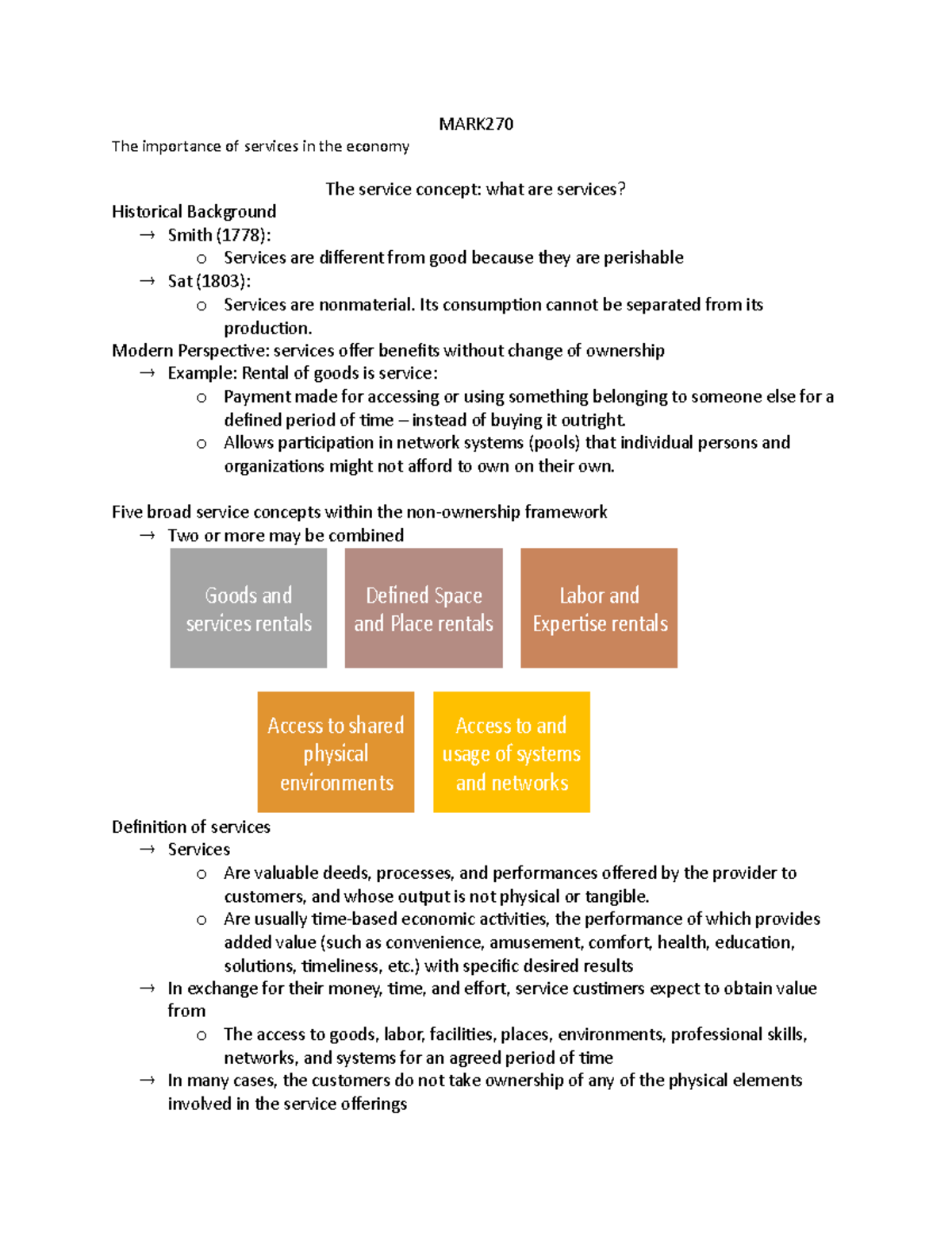 Chapter 1 - The importance of services in the economy - MARK The ...