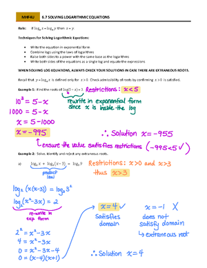 6.03 - Intro to Logs - 6.03 - MHF4U 6. 3 INTRO TO LOGARITHMS Using logarithmic notation, the ...