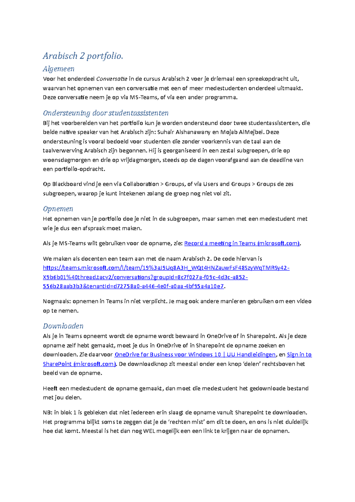 Arabisch 2 2022 portfolio - algemene instructies - Arabisch 2 portfolio ...