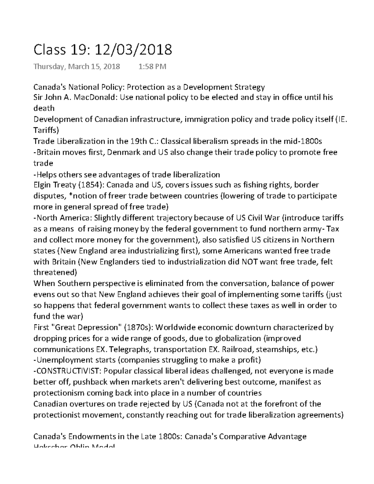 Canada's National Policy - MacDonald: Use national policy to be elected ...