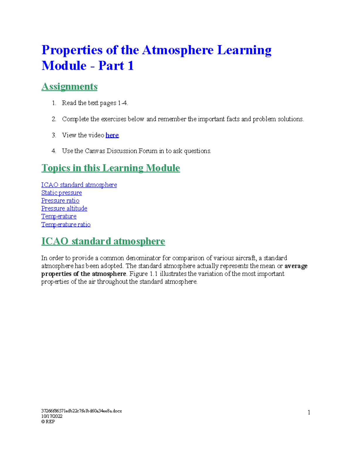 M Learn Part Pa 1 Prop Of Atmosphere Properties Of The Atmosphere Learning Module Part 1