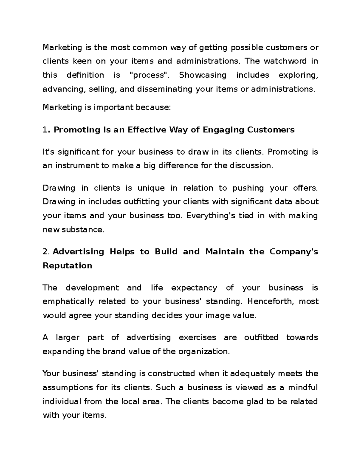 Engineering Management - Marketing is the most common way of getting ...