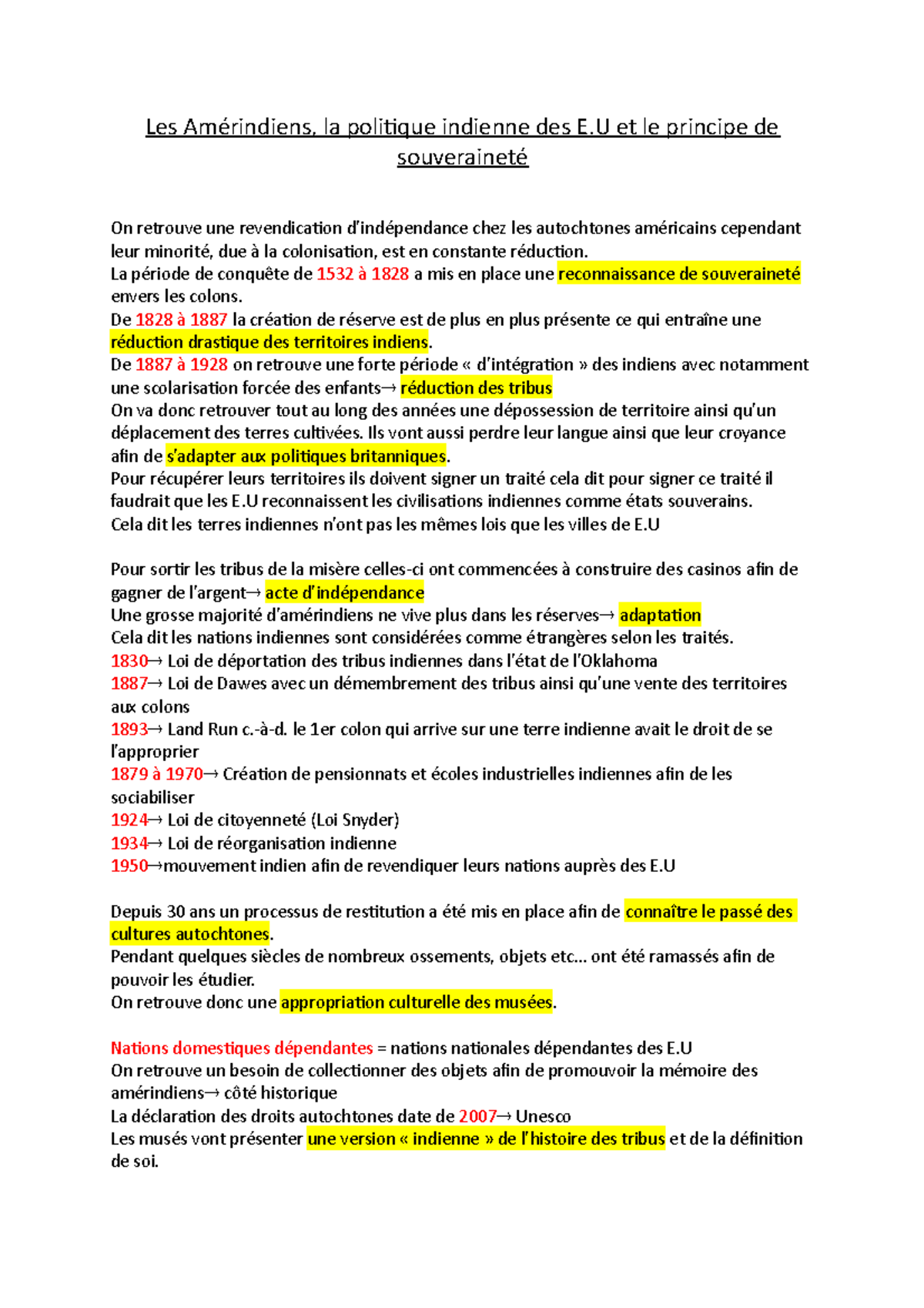 Les Amérindiens - Notes sur l'histoire des indiens d'Amériques - Les ...
