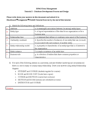Misq.43 - IS5413 database management Optional paper. IS5413 database ...