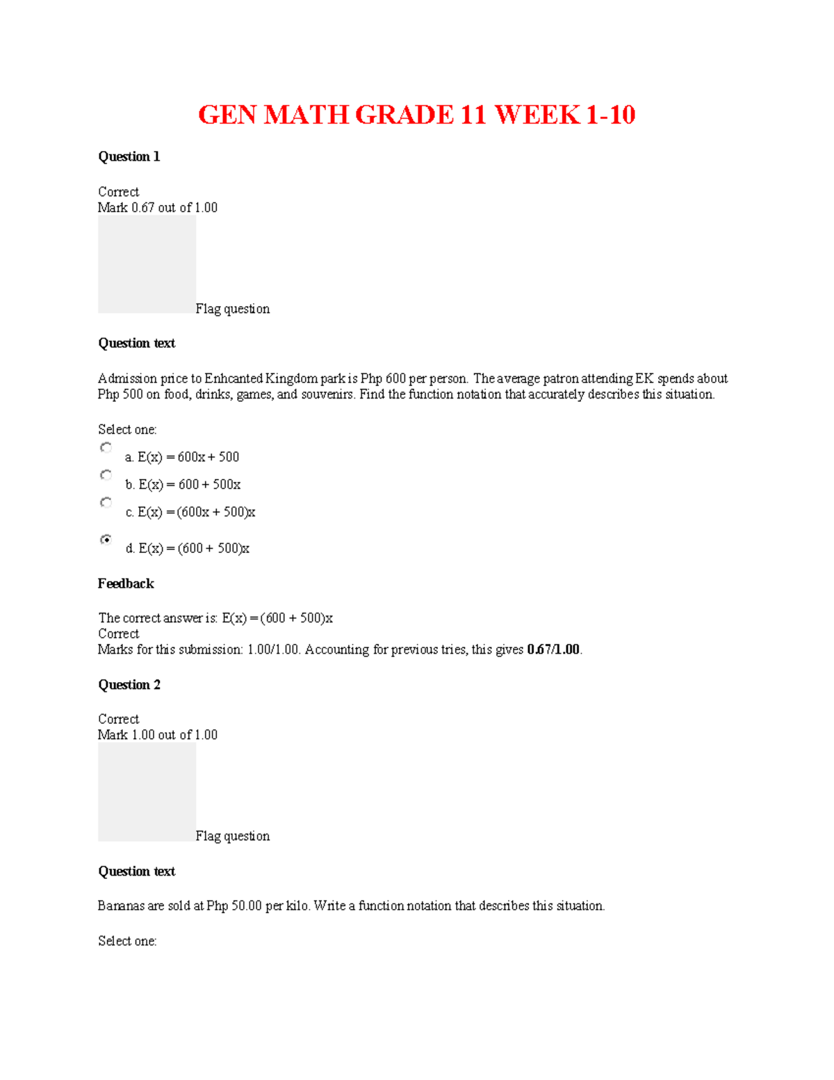 Gen Math Week 1-10 - exam - GEN MATH GRADE 11 WEEK 1- Question 1 ...