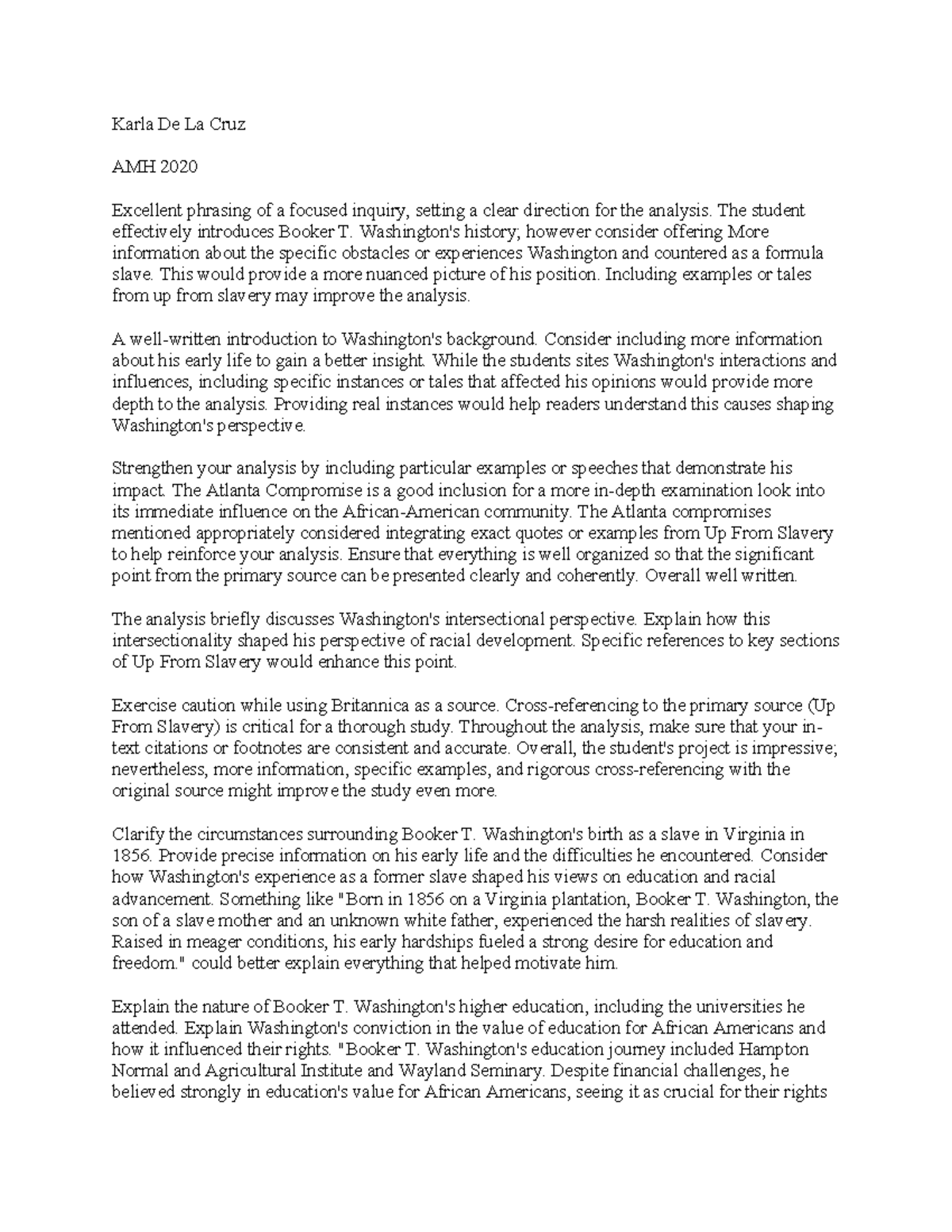 My-perusall-annotations - Karla De La Cruz AMH 2020 Excellent phrasing ...