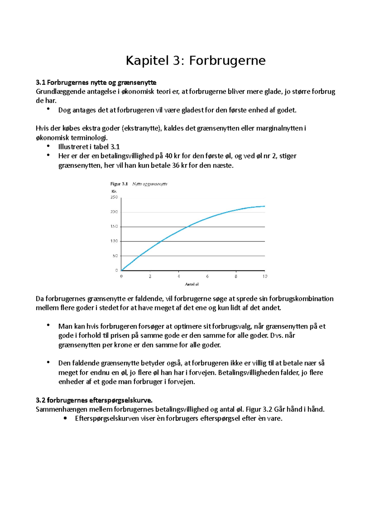Forbrugerens efterspørgsel - Mikroøkonomi - Kapitel 3: Forbrugerne 3 ...