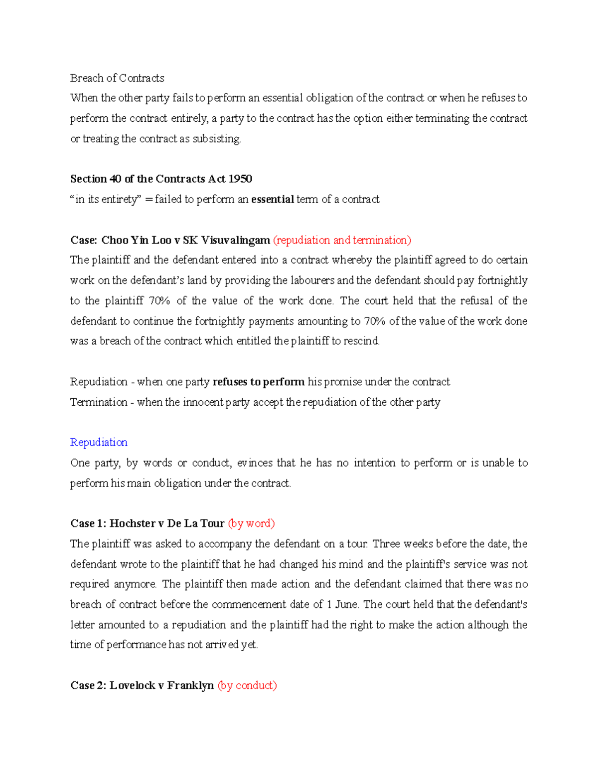 Topic 10 - Breach Lecture Notes for Final Exam Simple and Short ...