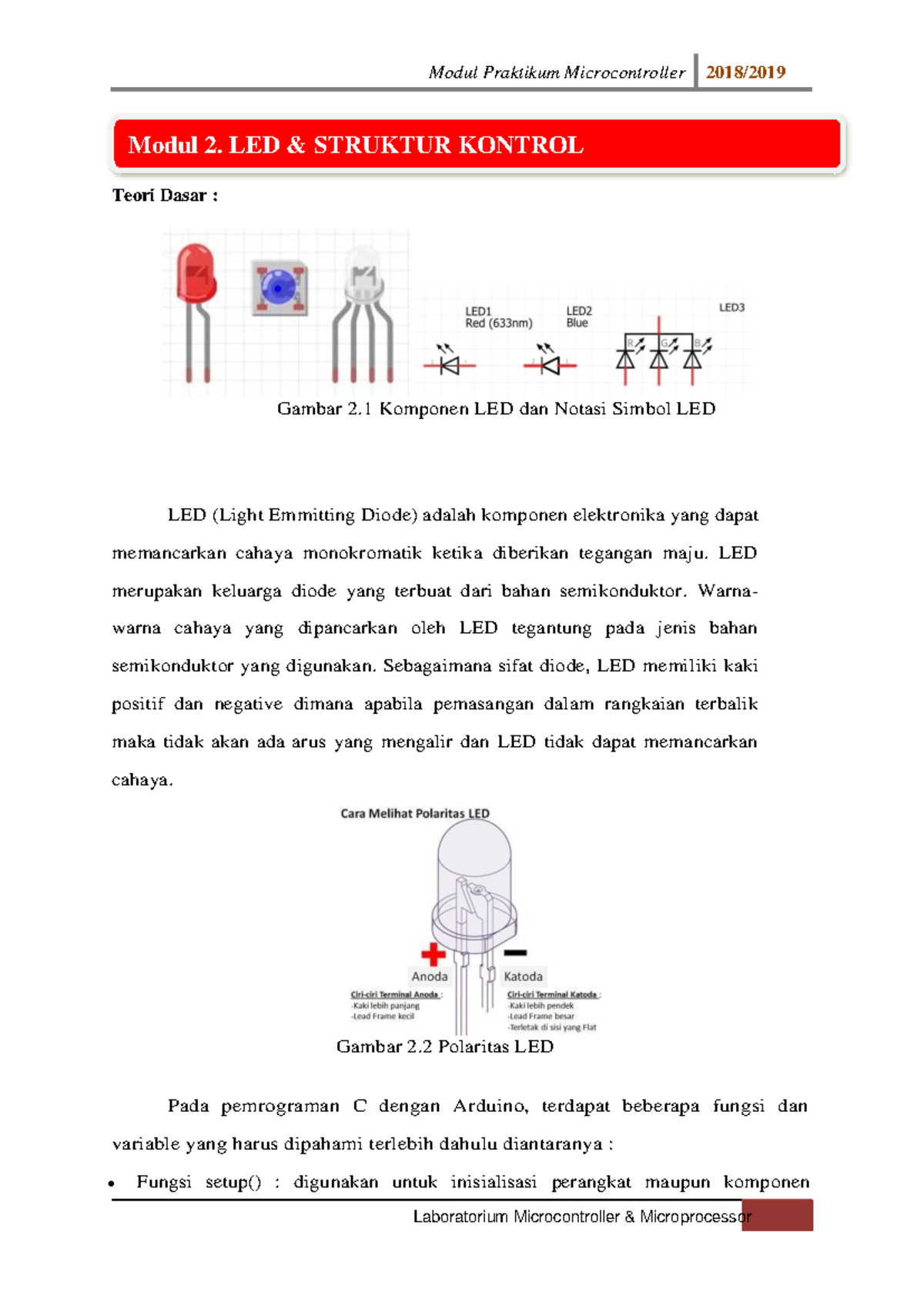 Modul 2 - LED dan Struktur Kontrol - Laboratorium Microcontroller ...