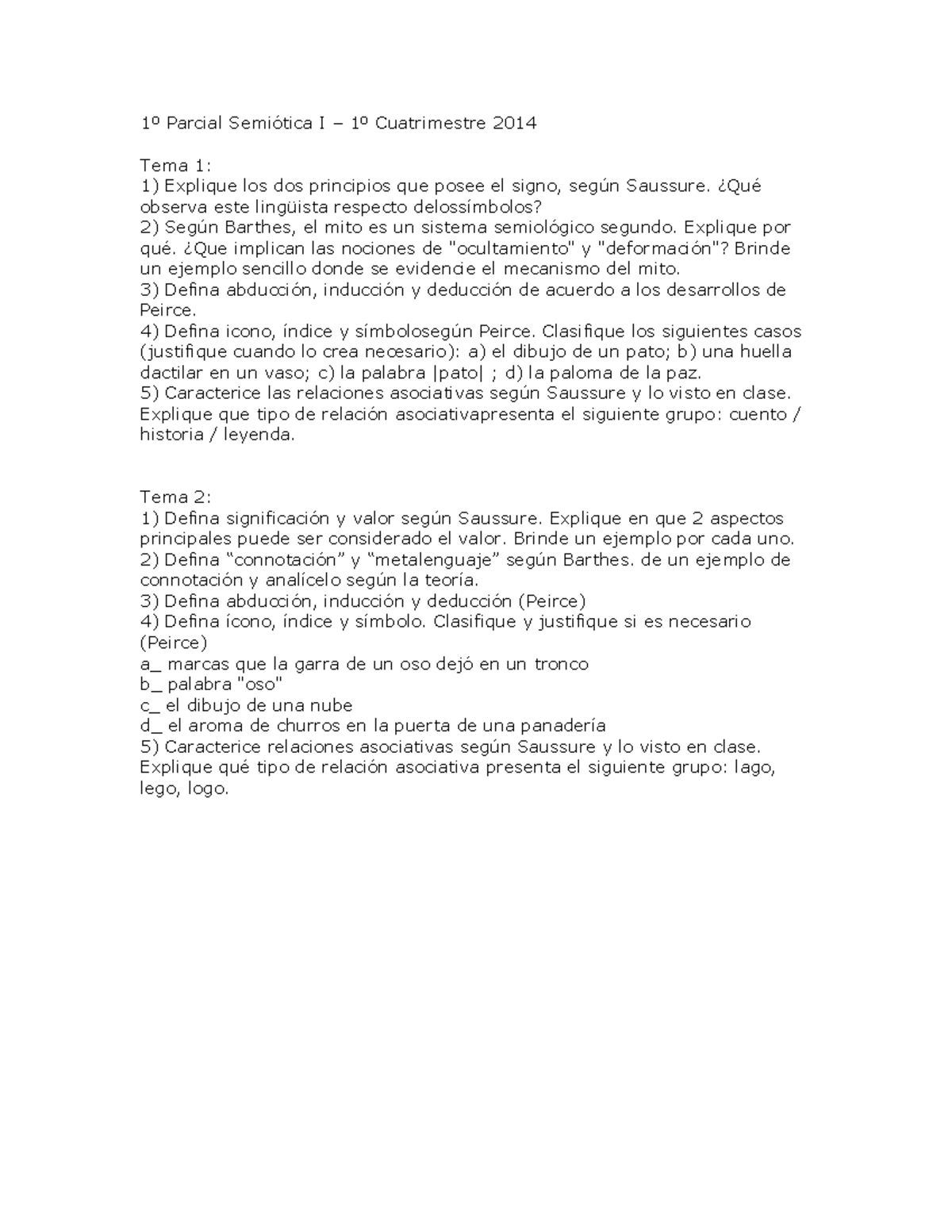 1-¦ parcial Semi+¦tica - Catedra Callegaro - Temas 1 y 2 - 1º Parcial ...