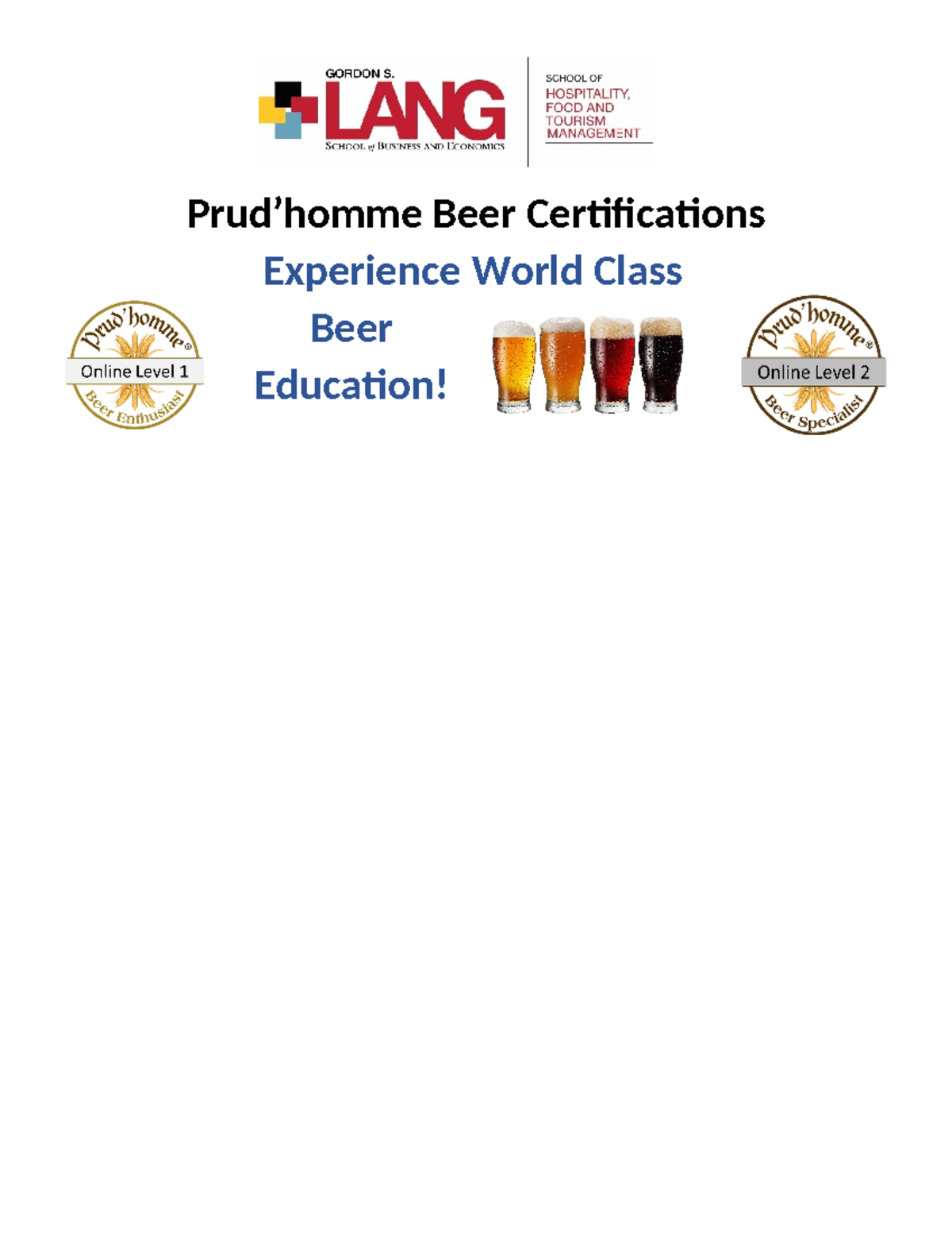 2022 FALL Beer Certifications - Prud’homme Beer Certifications ...