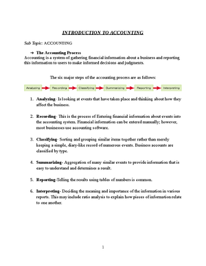 ACC 100 Chapter 7 Lecture Notes - Chapter 7 INTERNAL CONTROL AND ...