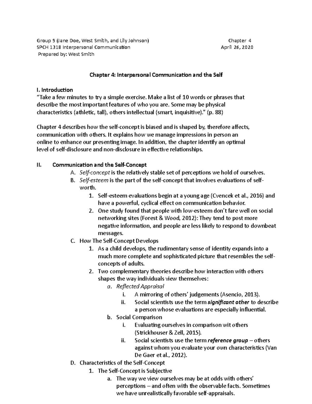 GP Outline Example 1318 - Group 9 (Jane Doe, West Smith, and Lily ...