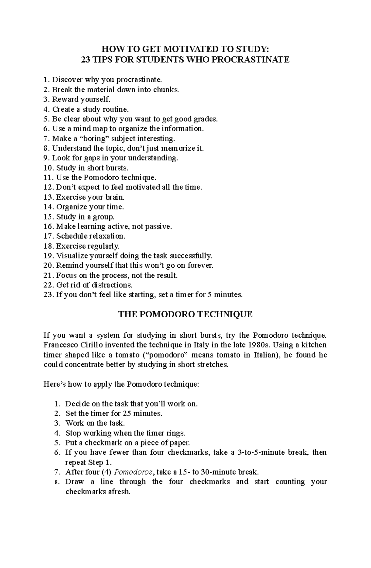 How to Get Motivated to Study - HOW TO GET MOTIVATED TO STUDY: 23 TIPS ...