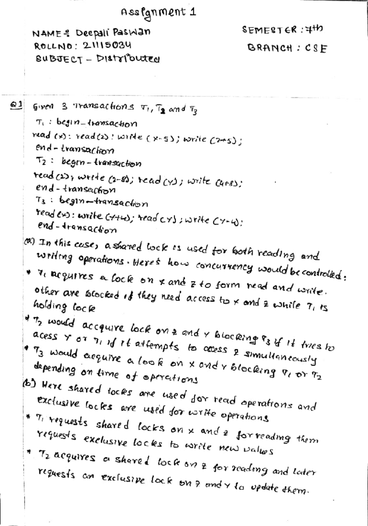 21115034 Deepali DS Assignment 1 - Ass tgnment 1 NAME Deepali Pasw3n ROLLN0: 2||| 8uBTECT ...