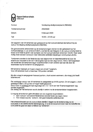 0. Samenvatting Verdieping straf(proces)recht - De tenlastelegging ...